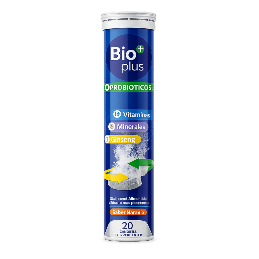 BIOPLUS+ PROBIOTICOS+12 VITAMINAS+9 MINERALES+GINSENG TABLETA EFER.S ...